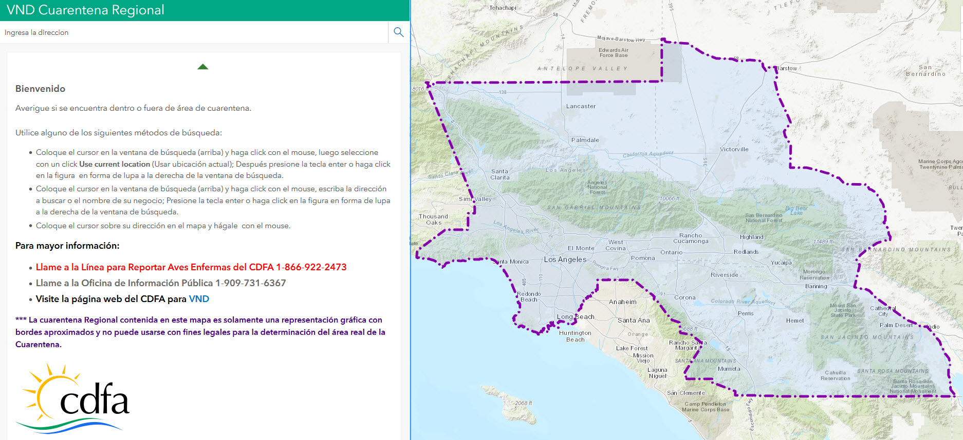 CDFA - AHFSS - AHB - Enfermedad Virulenta de Newcastle